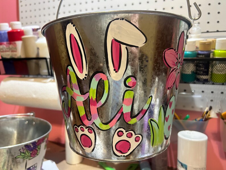 Hand Painted Easter Pails Customized and Personalized! - Etsy