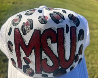Hand Painted Trucker Hat Softball Game Day! - Etsy