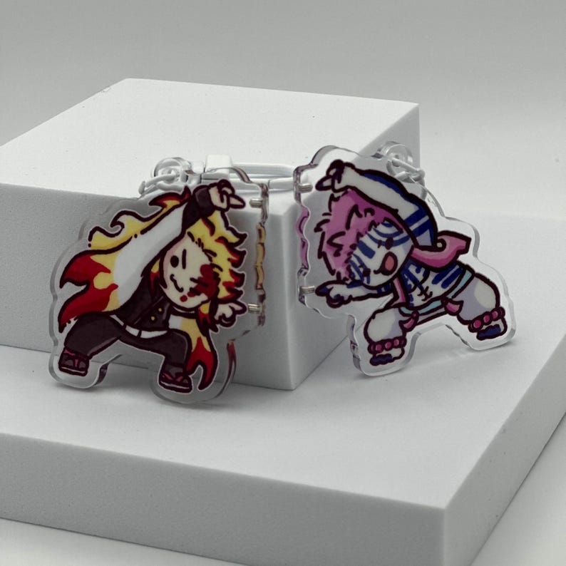Anime Demon Best Friend Matching Keychains | Magnetic Keychains for ...