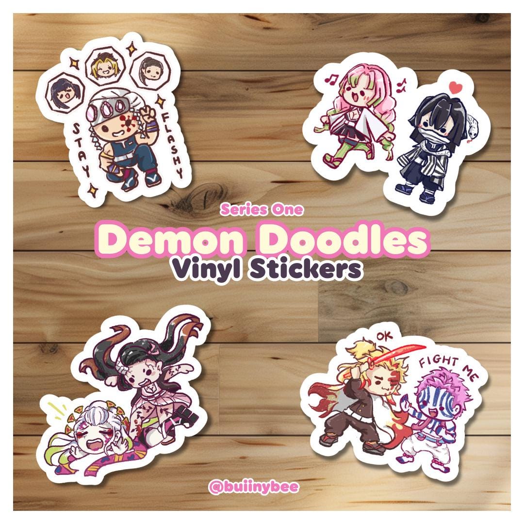 Demon Doodles | Demon Vinyl High Quality Stickers Series One Bundle - Etsy