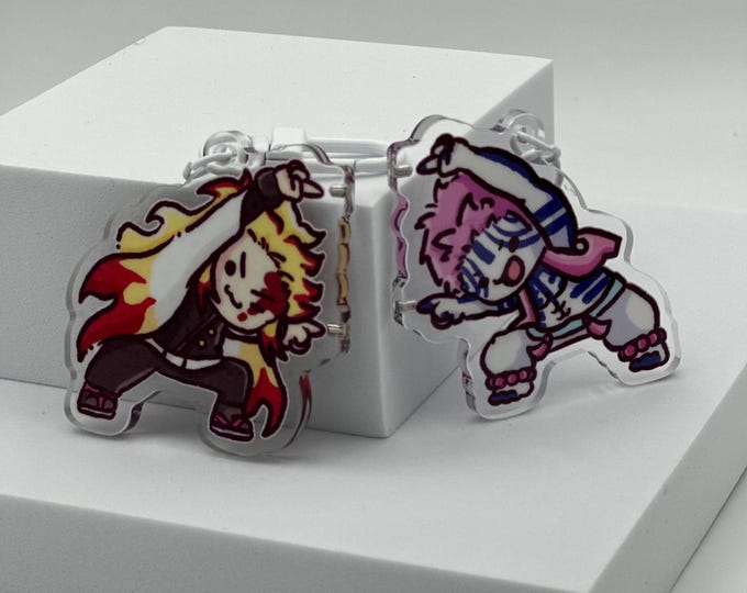 Anime Demon Best Friend Matching Keychains | Magnetic Keychains for ...