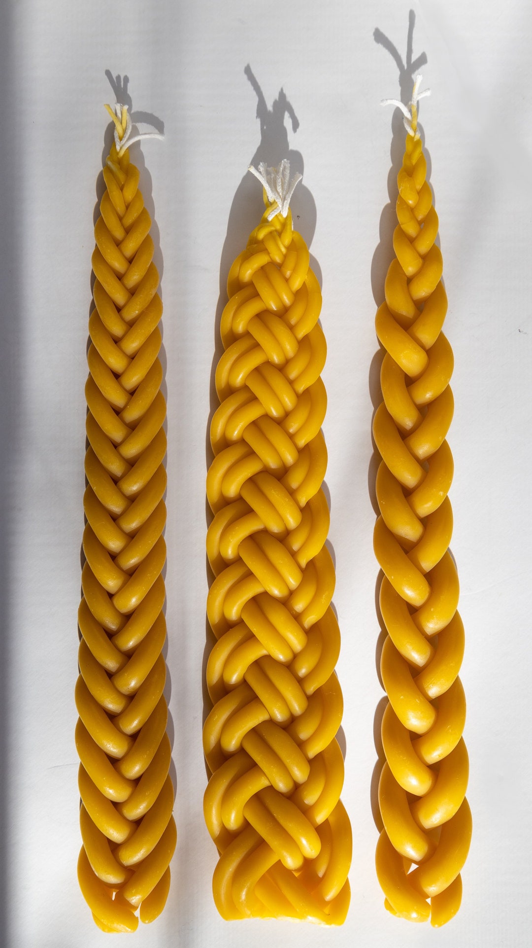 Beeswax Havdalah Candle - Braided Candle - Jewish Ritual Candle ...