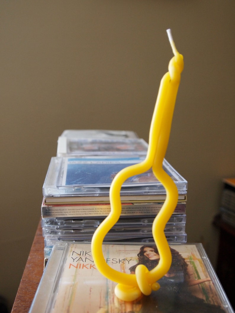 Guitar Beeswax Candle Gift for Musician Electric Guitar - Etsy