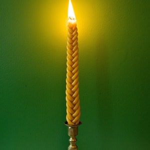 Beeswax Havdalah Candle - Braided Candle - Jewish Ritual Candle ...