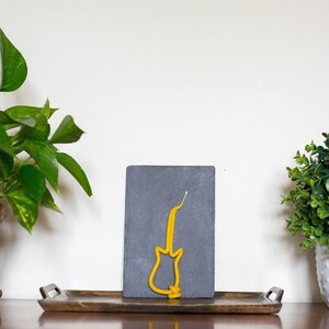 Guitar Beeswax Candle - Gift for Musician - Electric Guitar - Acoustic ...