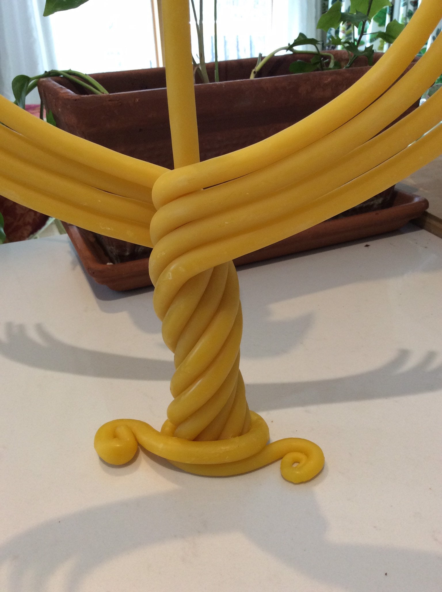 Beeswax Hanukkah Menorah Candle - Hanukkah Candles - Jewish Holiday ...