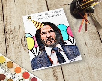 John Wick Birthday Card | Etsy