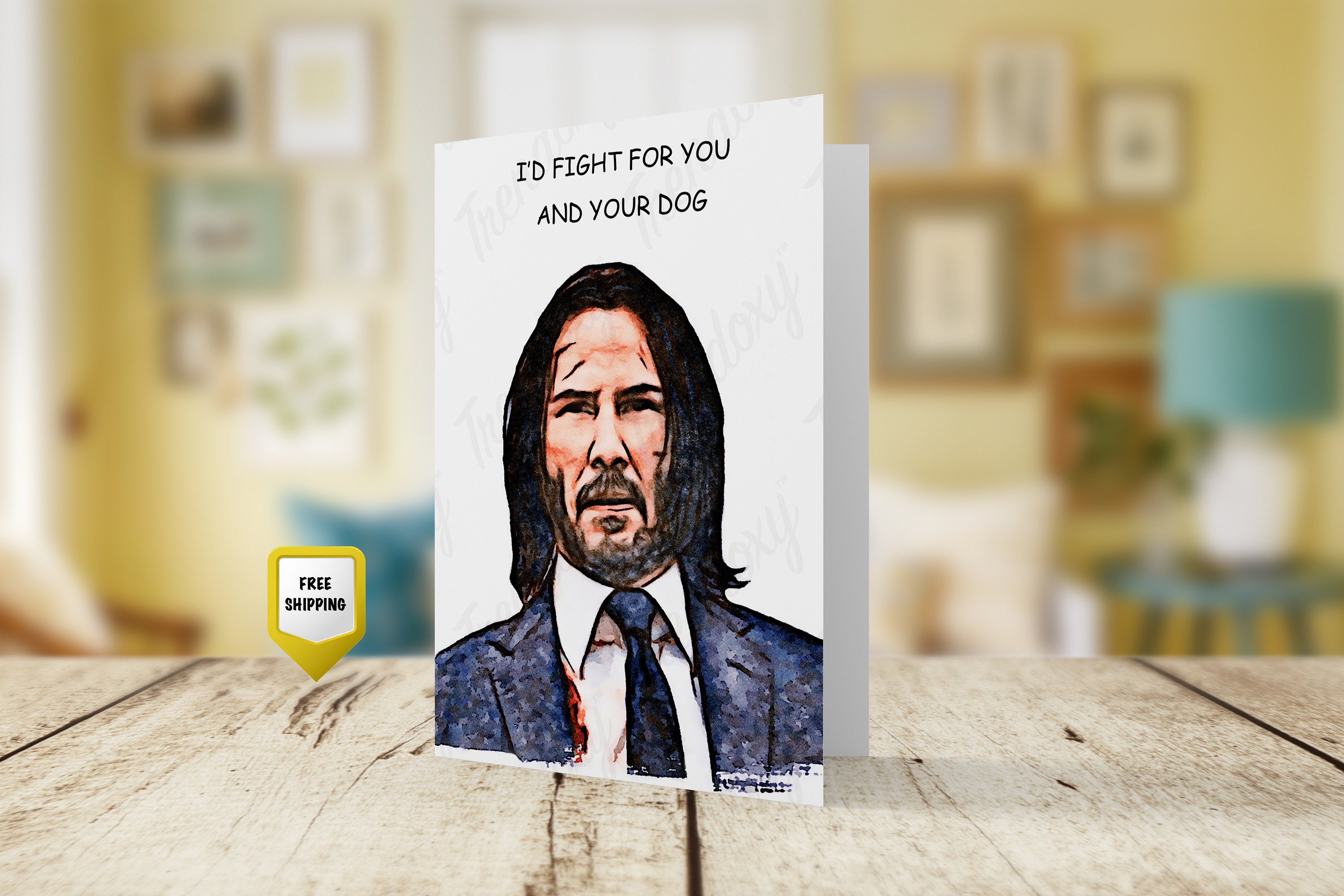 John Wick Keanu Reeves id Fight for You and Your Dog Funny | Etsy