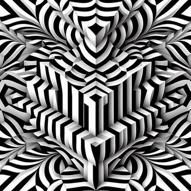 Optical Illusion Patterns-collection - Etsy