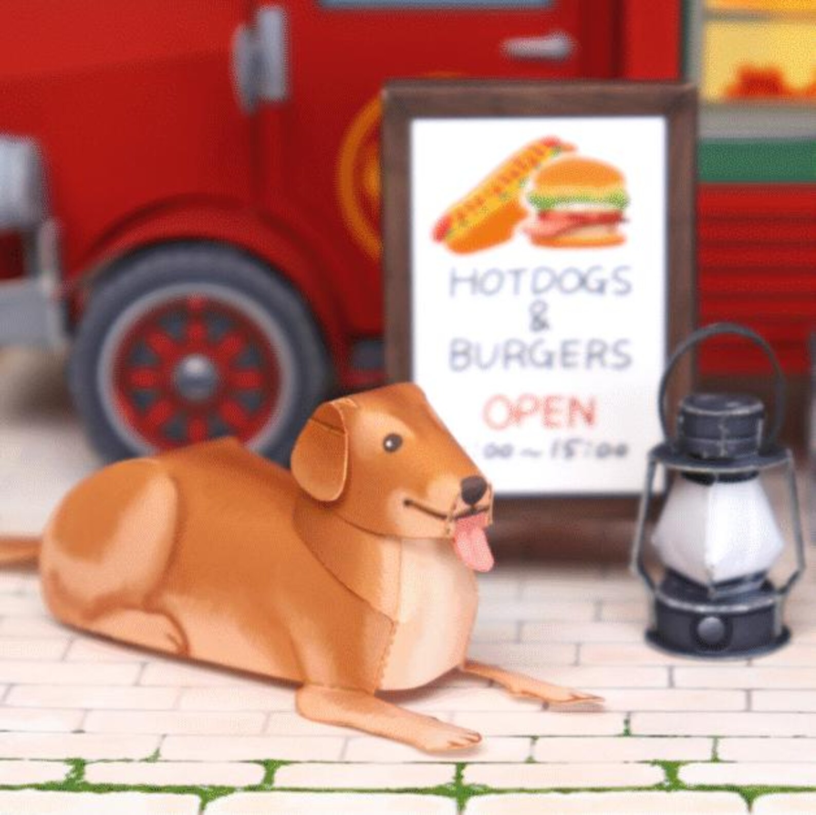 Mobile Hot Dogs & Burgers Van, Foodtruck, Coffee Truck, Papercraft for ...