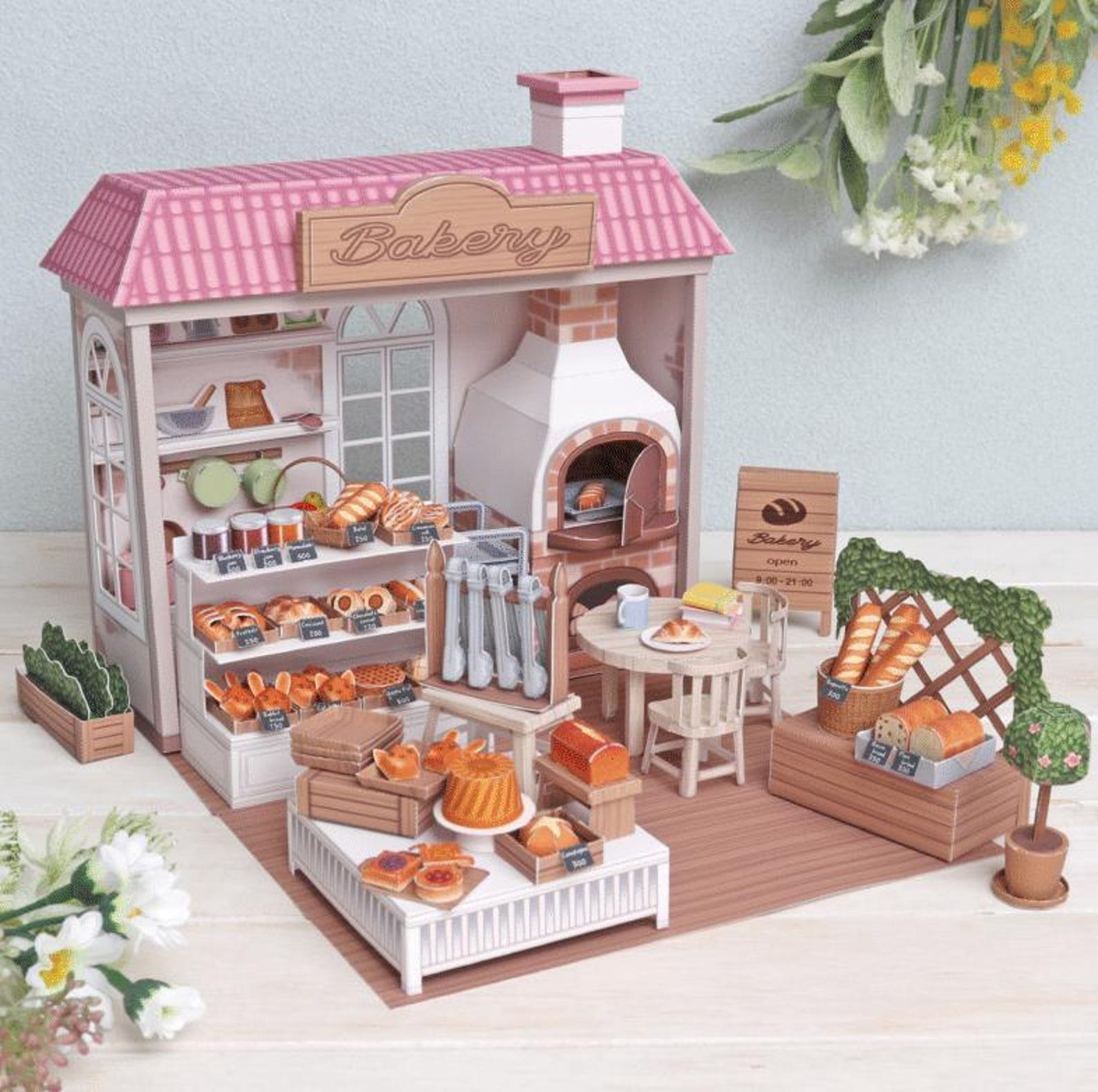 Bakery Papercraft for Kid Template Kit Miniature, DIY, Paper Model ...