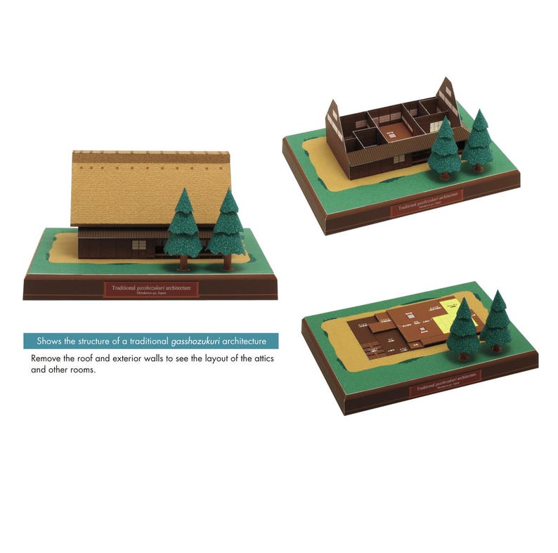 Gassho-zukuri, Japanese Traditional House, Japan, Building, DIY Paper ...