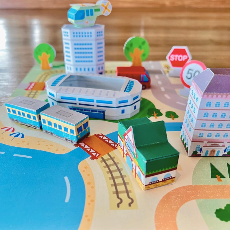 Papercraft City of Rotterdam, De Kuip Stadium, Train Station Skyscraper ...
