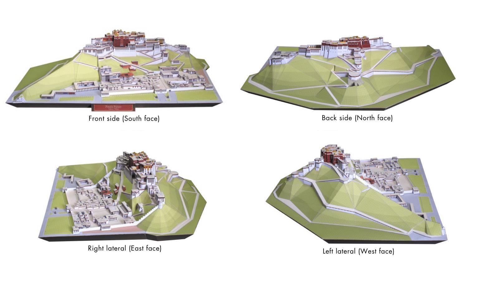 Potala Palace, Lhasa, Tibet, China, Building, DIY Paper Model Sculpture ...
