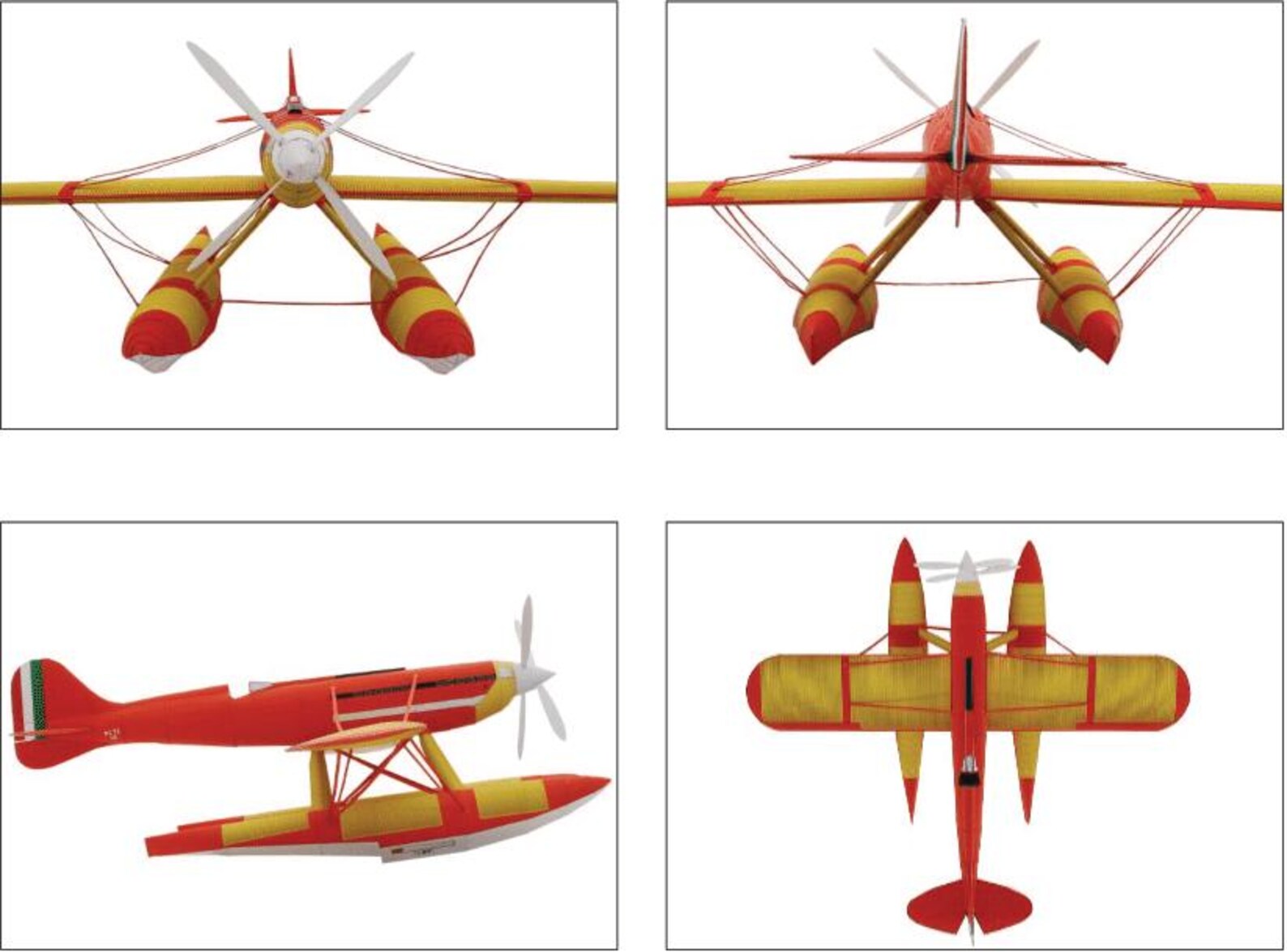 Macchi M.C.72, Floatplane, Seaplane, Aircraft, DIY Paper Model ...