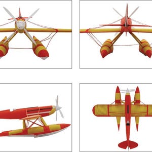 Macchi M.C.72, Floatplane, Seaplane, Aircraft, DIY Paper Model ...