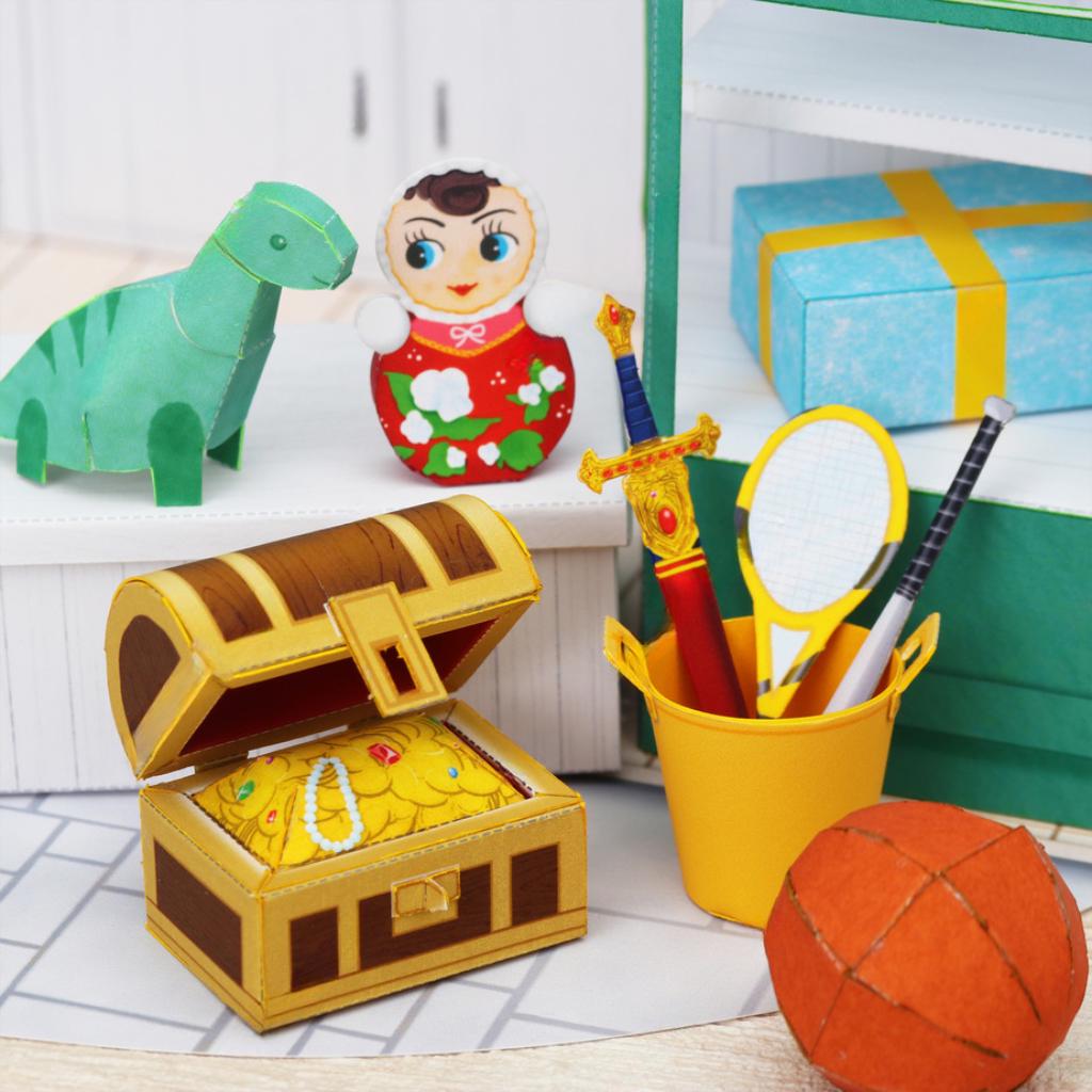 Toy Shop Miniature House Papercraft for Kid Template Kit Miniature ...