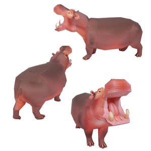 Hippopotamus Papercraft, Paper Model, Papercraft, Papercraft Template ...