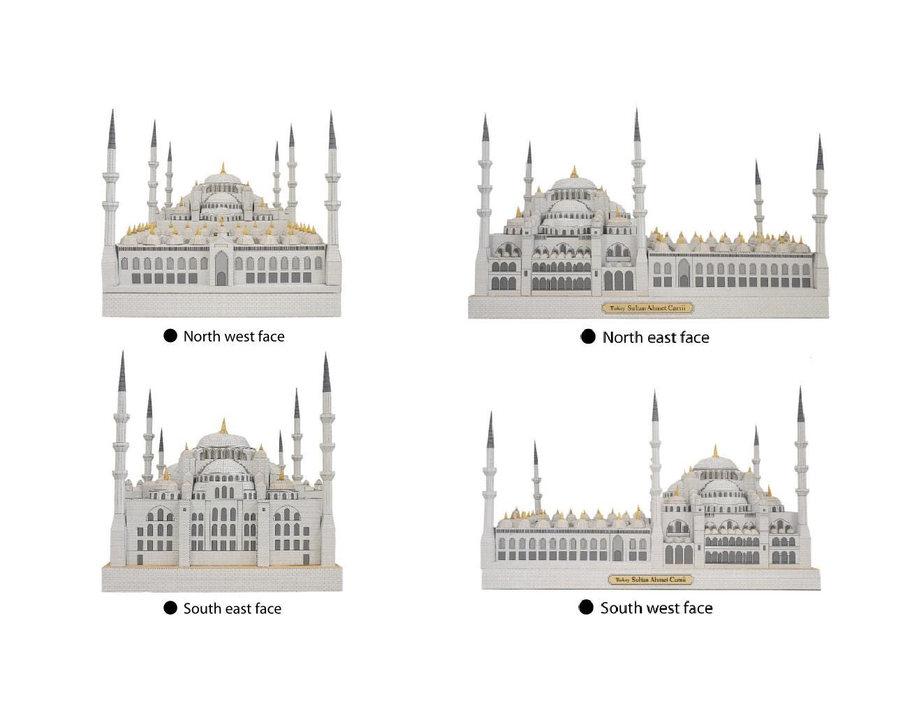 Blue Mosque, Sultanahmet Camii, Istanbul, Turkey, Building, DIY Paper ...