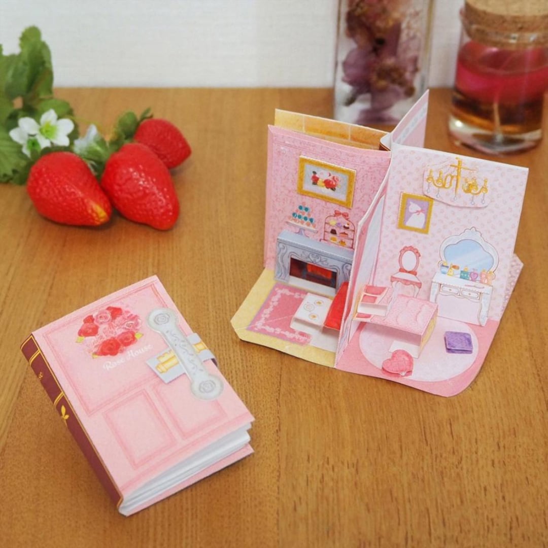 Miniature Book, Cute House, Papercraft, Template Kit, Miniature ...