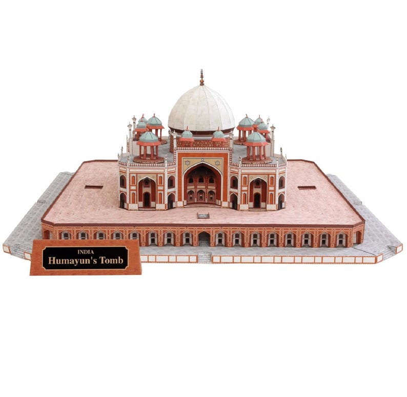 Humayun's Tomb, India, Building, DIY Paper Model Sculpture, Papercraft ...