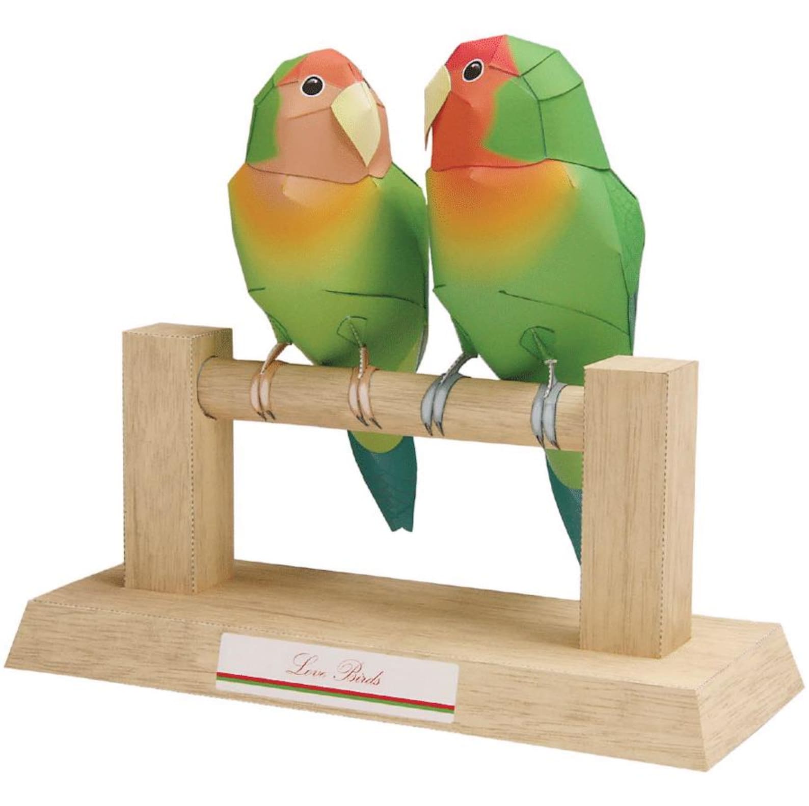Love Bird, Bird, Paper Model, Papercraft, Papercraft Template Kit ...
