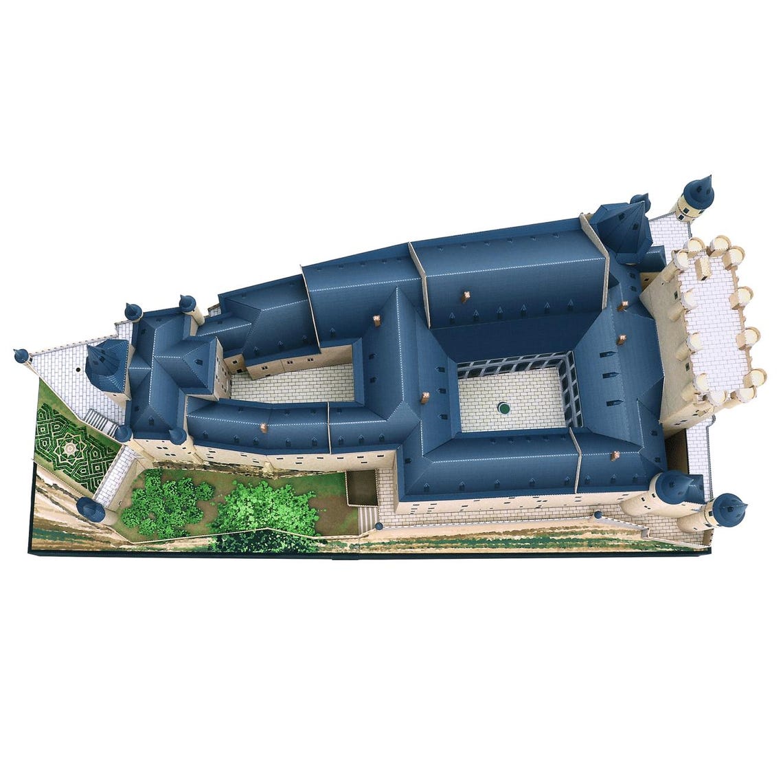 Alcázar of Segovia, Spain, Medieval Castle, Building, DIY Paper Model ...