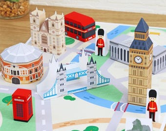 Papercraft City of Paris DIY Papercraft for Kid Template Kit Diorama - Etsy