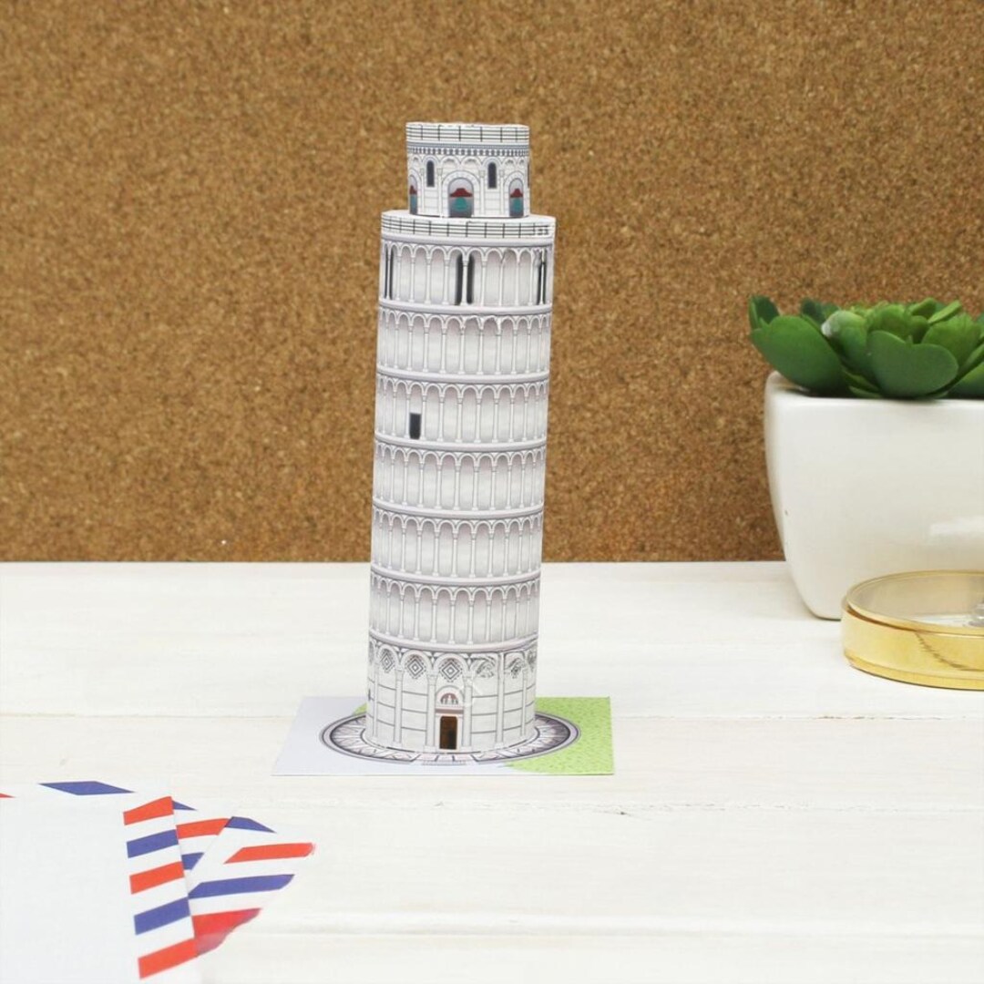 Leaning Tower of Pisa, Italy, Mini Version, Building, DIY Paper Model ...