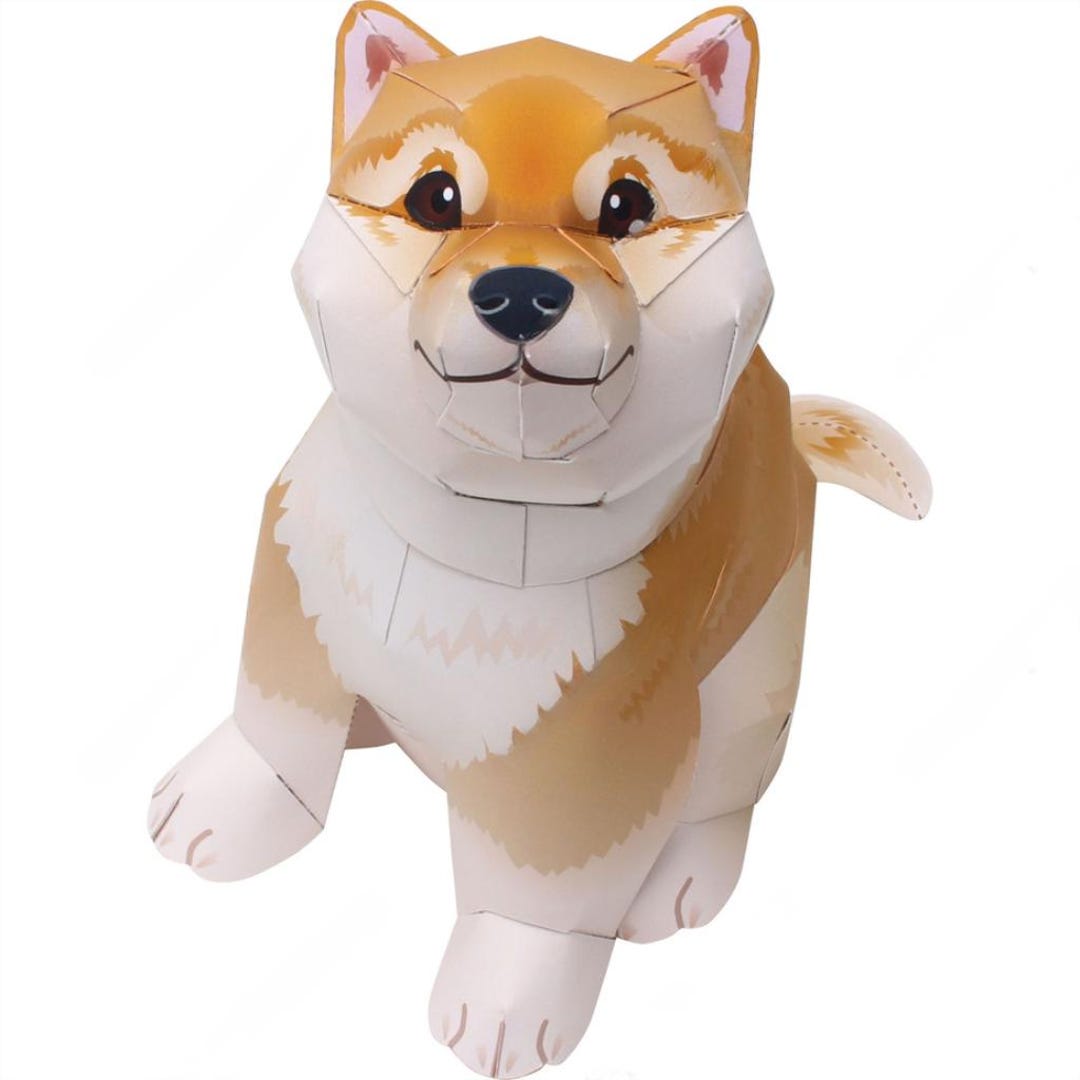 Shiba Inu Papercraft, Paper Model, Papercraft Template Kit, Animal, Pdf ...