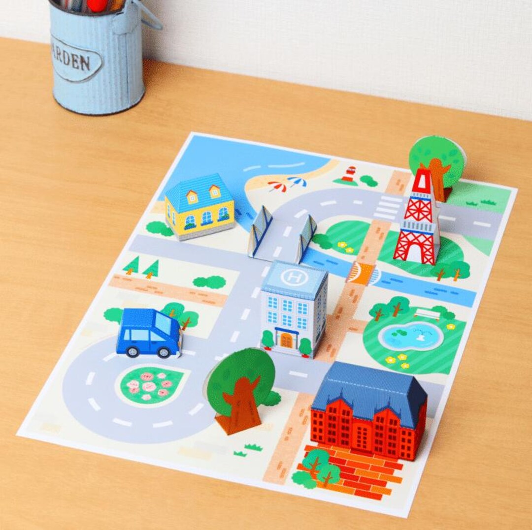 Papercraft City of Tokyo DIY Papercraft for Kid Template Kit Diorama - Etsy