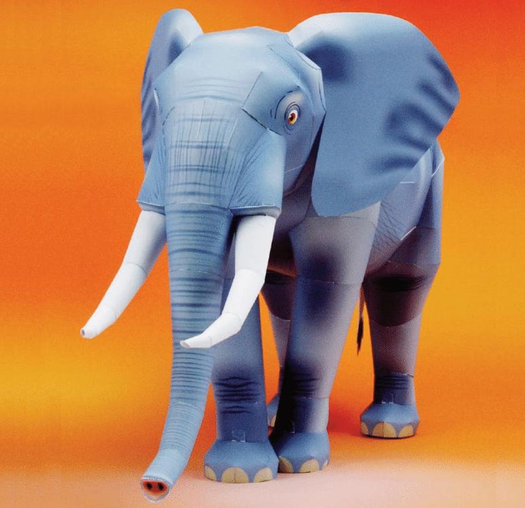 African Elephant Papercraft, Paper Model, Papercraft, Papercraft ...