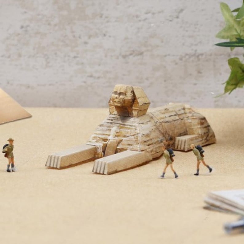 Sphinx, Egypt, Mini Version, Building, Paper Model, Papercraft ...