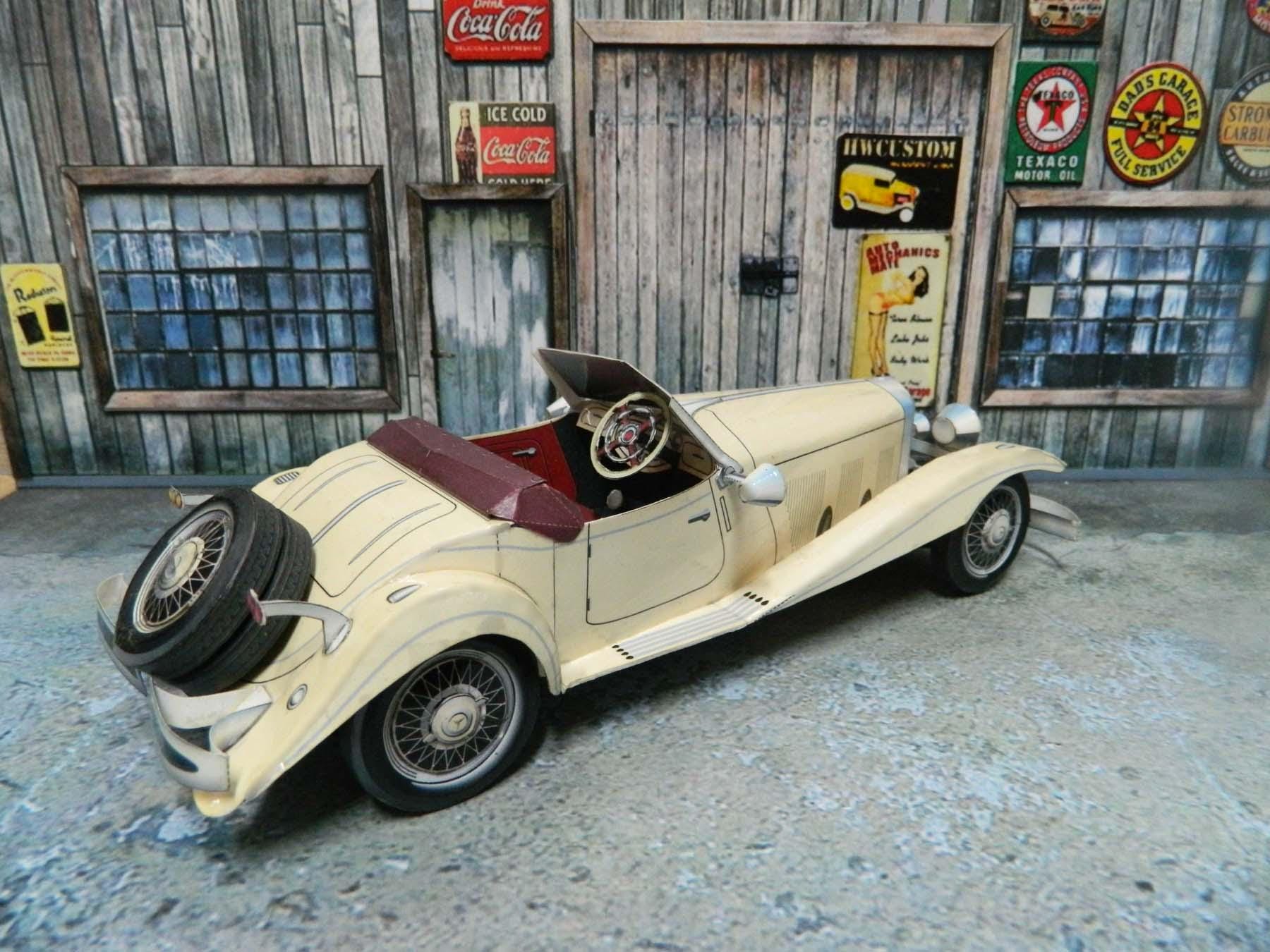 Mercedes Benz 500K, Car, Classic Car DIY Paper Model Sculpture ...