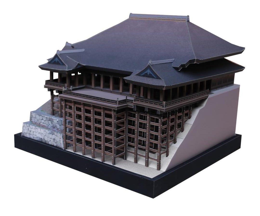 Kiyomizu-dera Temple, Building, Kyoto, Japan, DIY Paper Model Sculpture ...