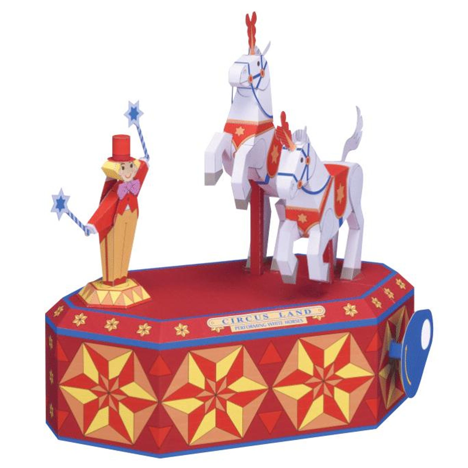 Papercraft White Hourse Circus, Acrobatics Papercraft, Template Kit ...