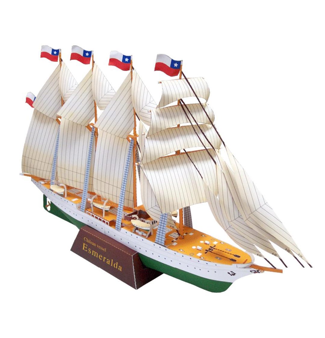 Esmeralda, Sail Ship, DIY Paper Model Sculpture, Papercraft, Paper ...