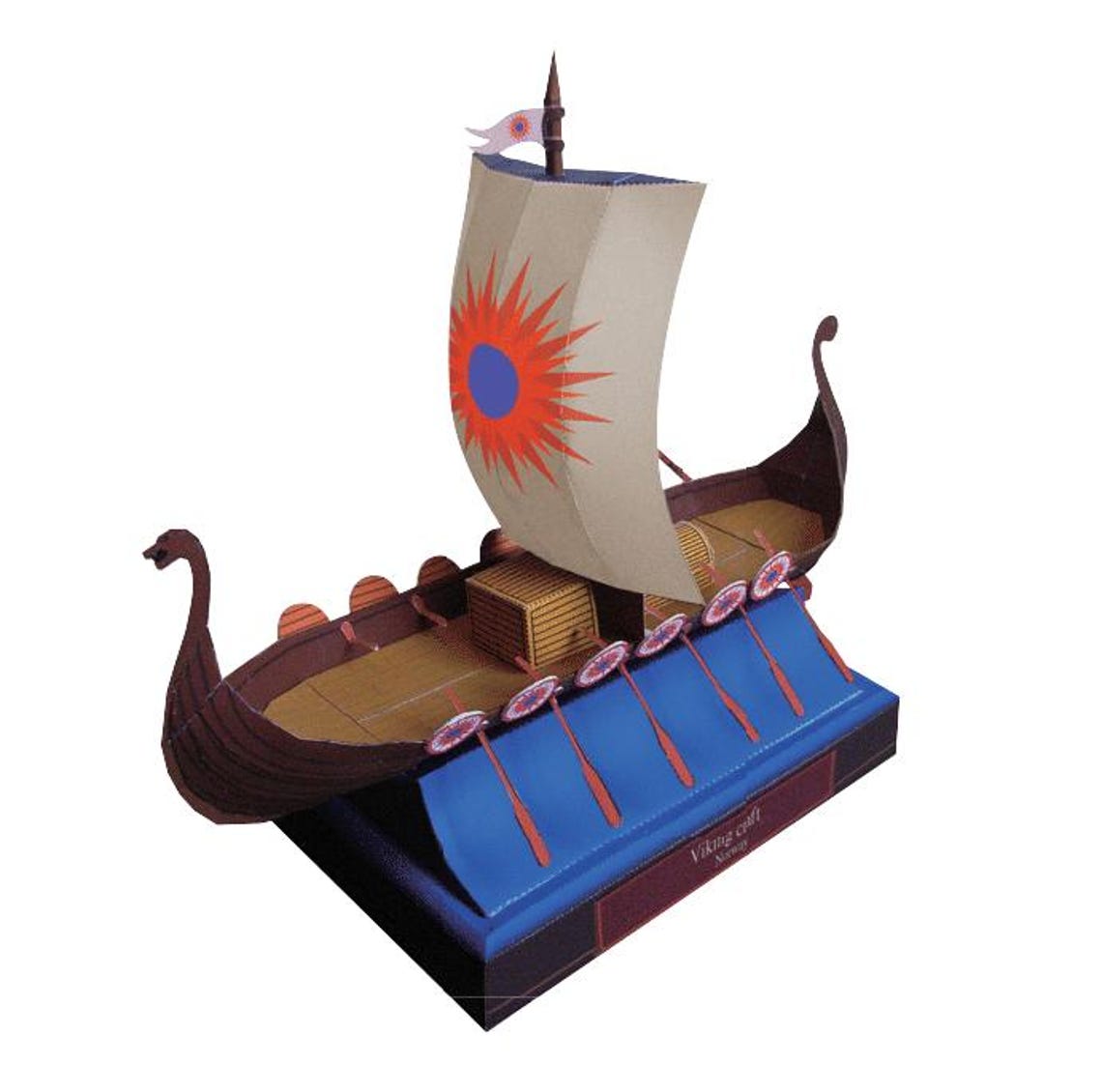 DIY Viking Ship Paper Model: Printable Papercraft Kit (PDF Template) - Etsy