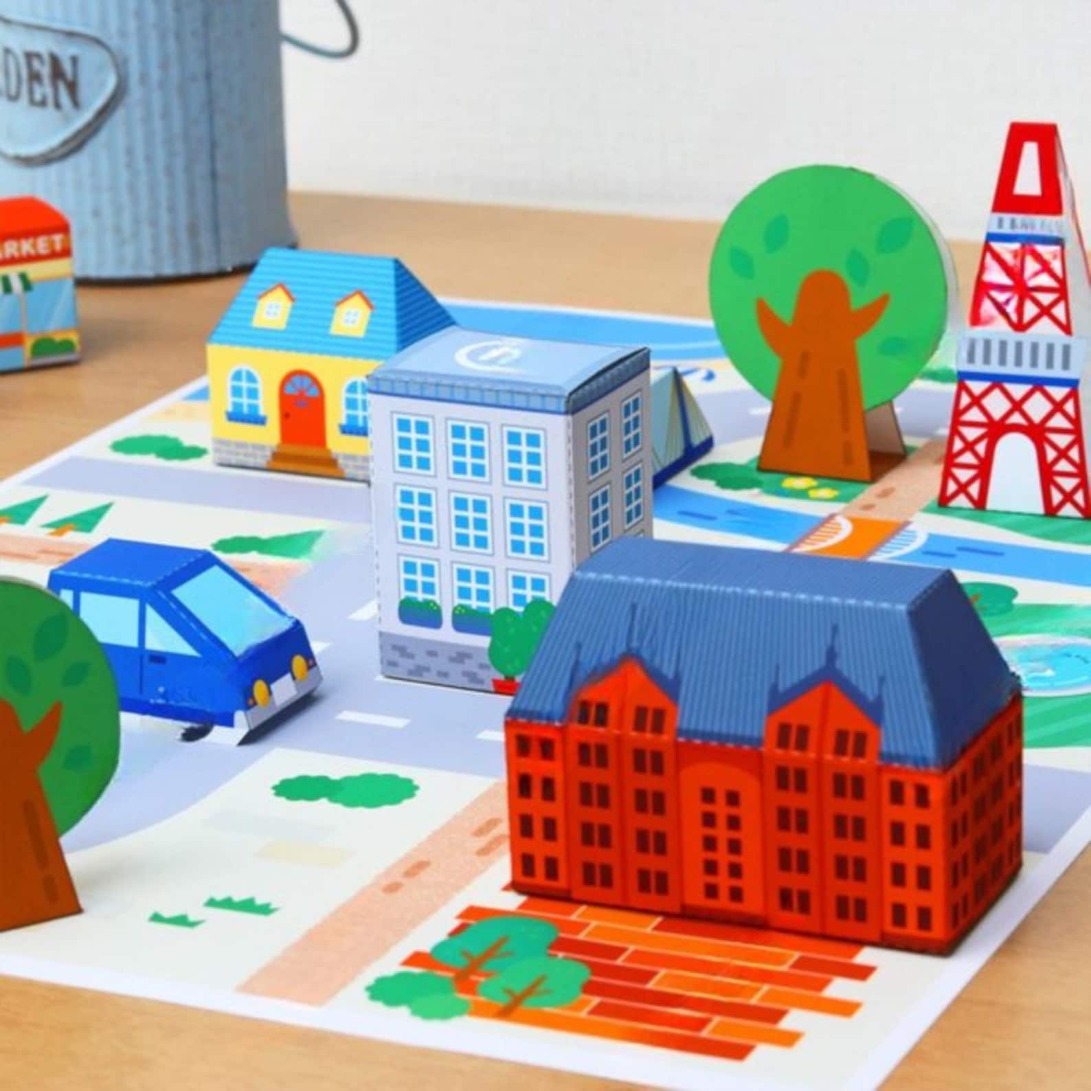 Papercraft City of Tokyo DIY Papercraft for Kid Template Kit Diorama ...