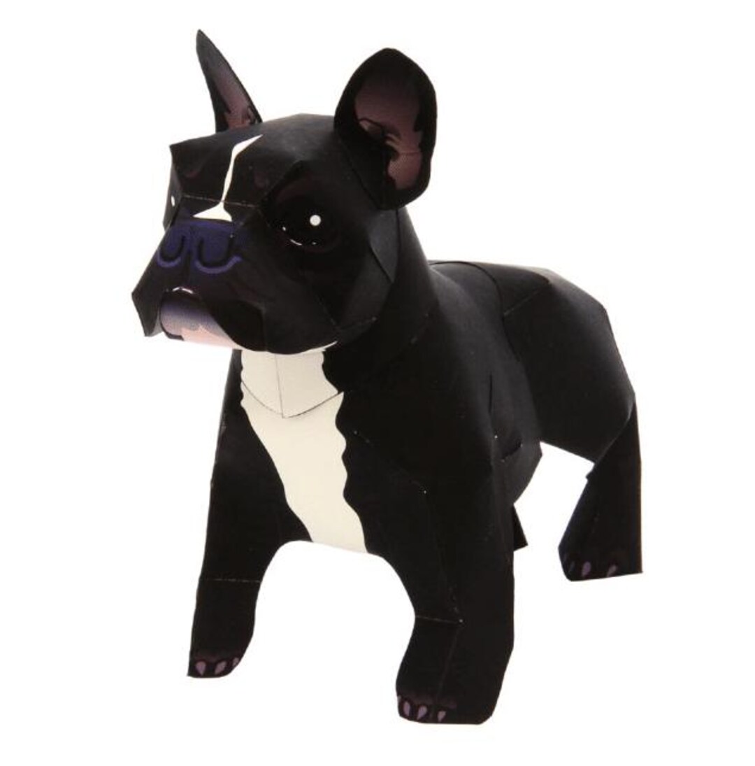 French Bulldog Papercraft, Paper Model, Papercraft Template Kit, Animal ...