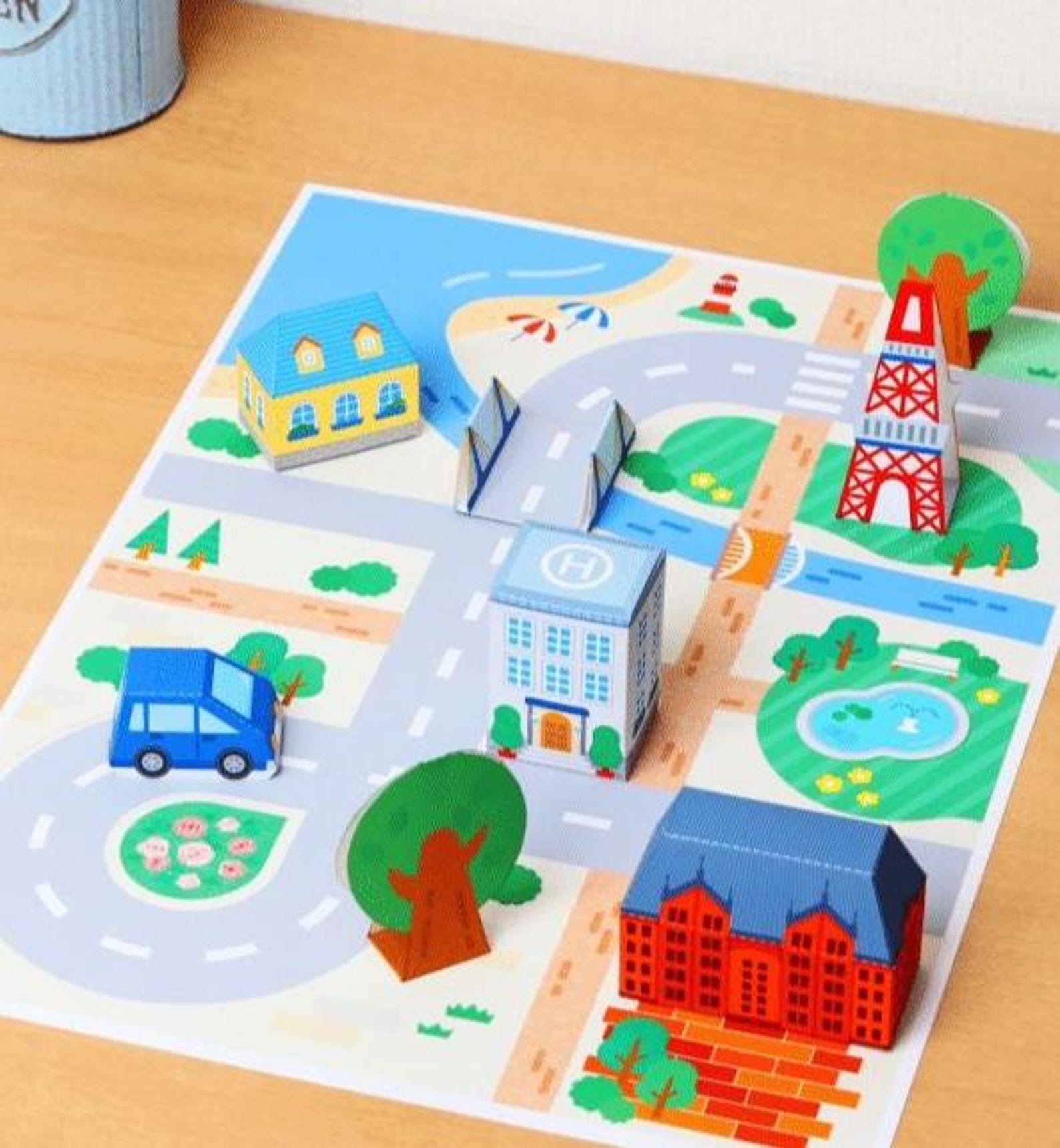 Papercraft City of Tokyo DIY Papercraft for Kid Template Kit Diorama ...