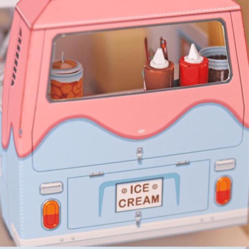 DIY Mobile Food Truck Papercraft: Ice Cream Van, Coffee Truck (PDF ...