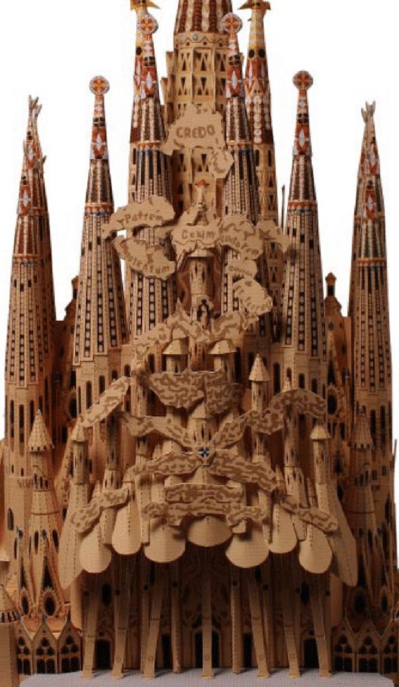 Basílica De La Sagrada Família, Barcelona, Spain, Building, DIY Paper ...
