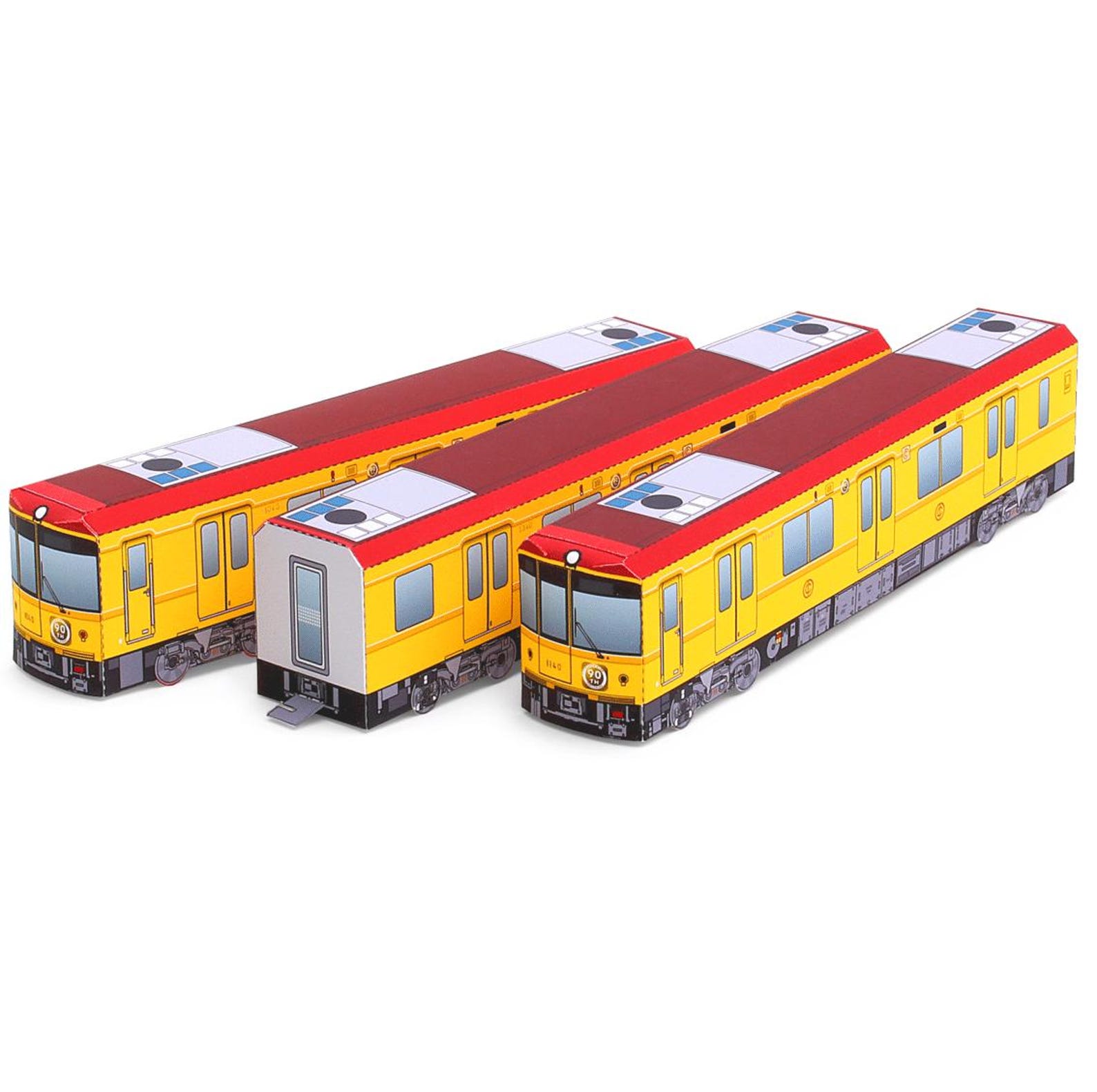 Electric Train Papercraft, Tokyo Metro 1000 Series Papercraft, Train ...