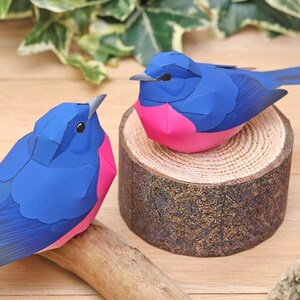 5 Colorful Birds, Bird, Paper Model, Papercraft, Papercraft Template ...