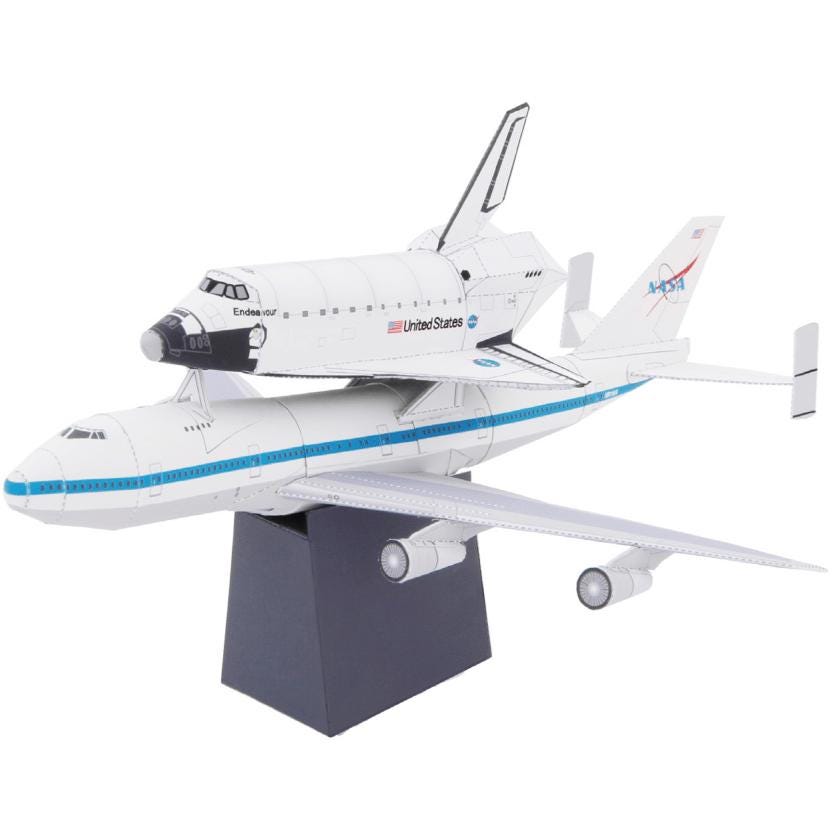 Shuttle Carrier Aircraft, Space, Astronomy, DIY Paper Model Sculpture ...