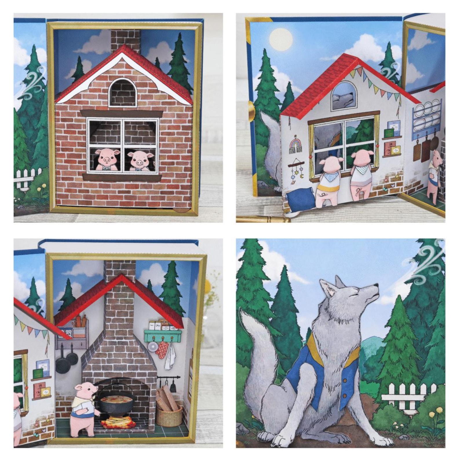 Diorama Book Report, the Three Little Pigs, Fairy Tale, Papercraft ...