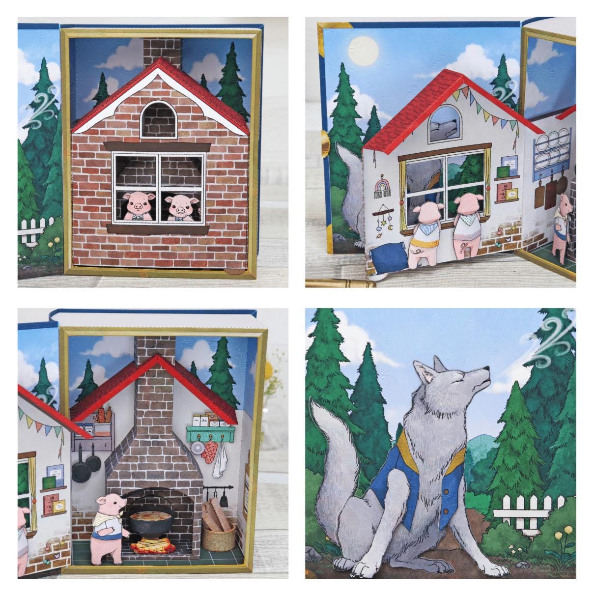 Diorama Book Report, the Three Little Pigs, Fairy Tale, Papercraft ...