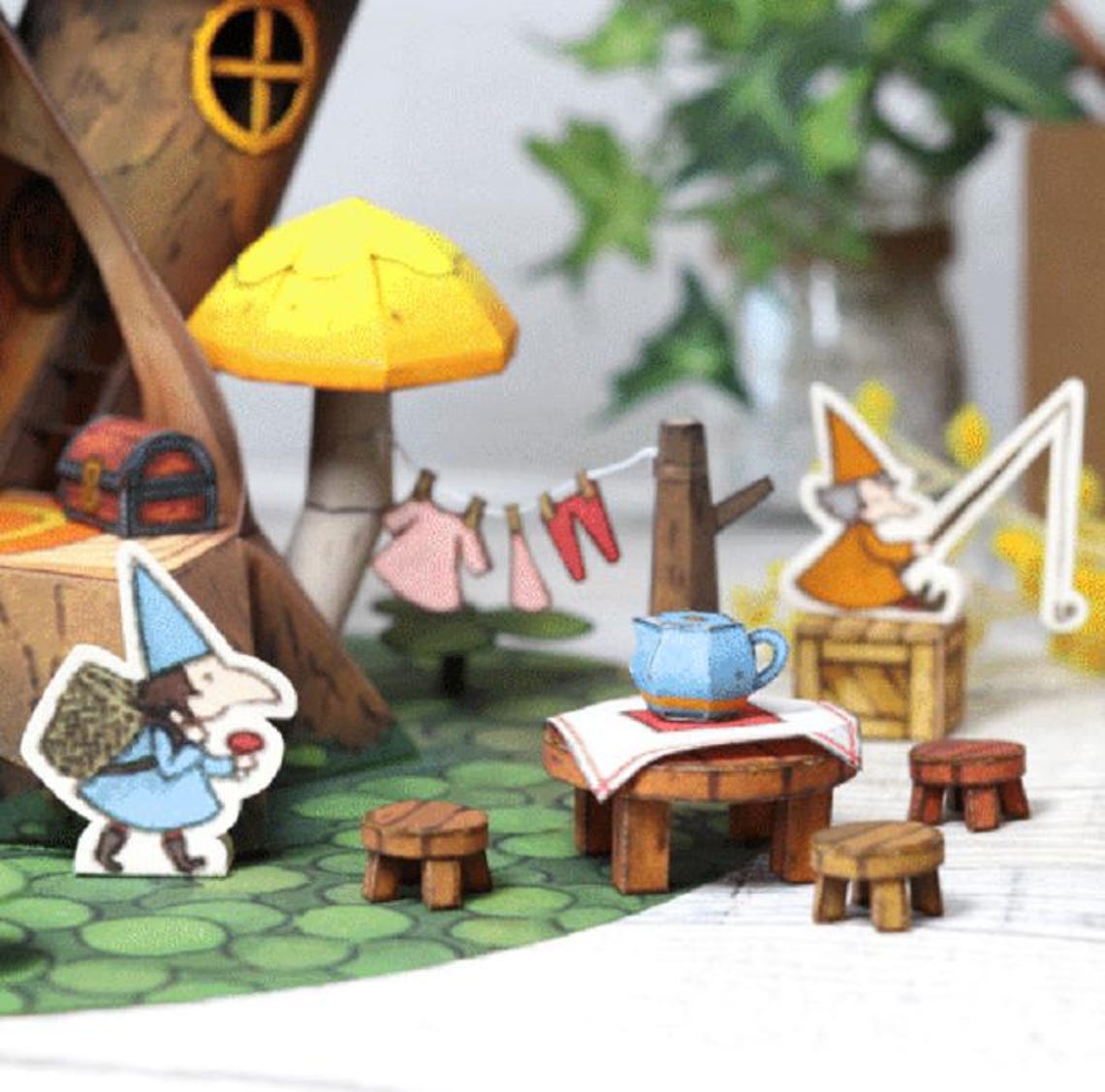 Dwarf House Papercraft for Kid Template Kit Miniature, Printable ...