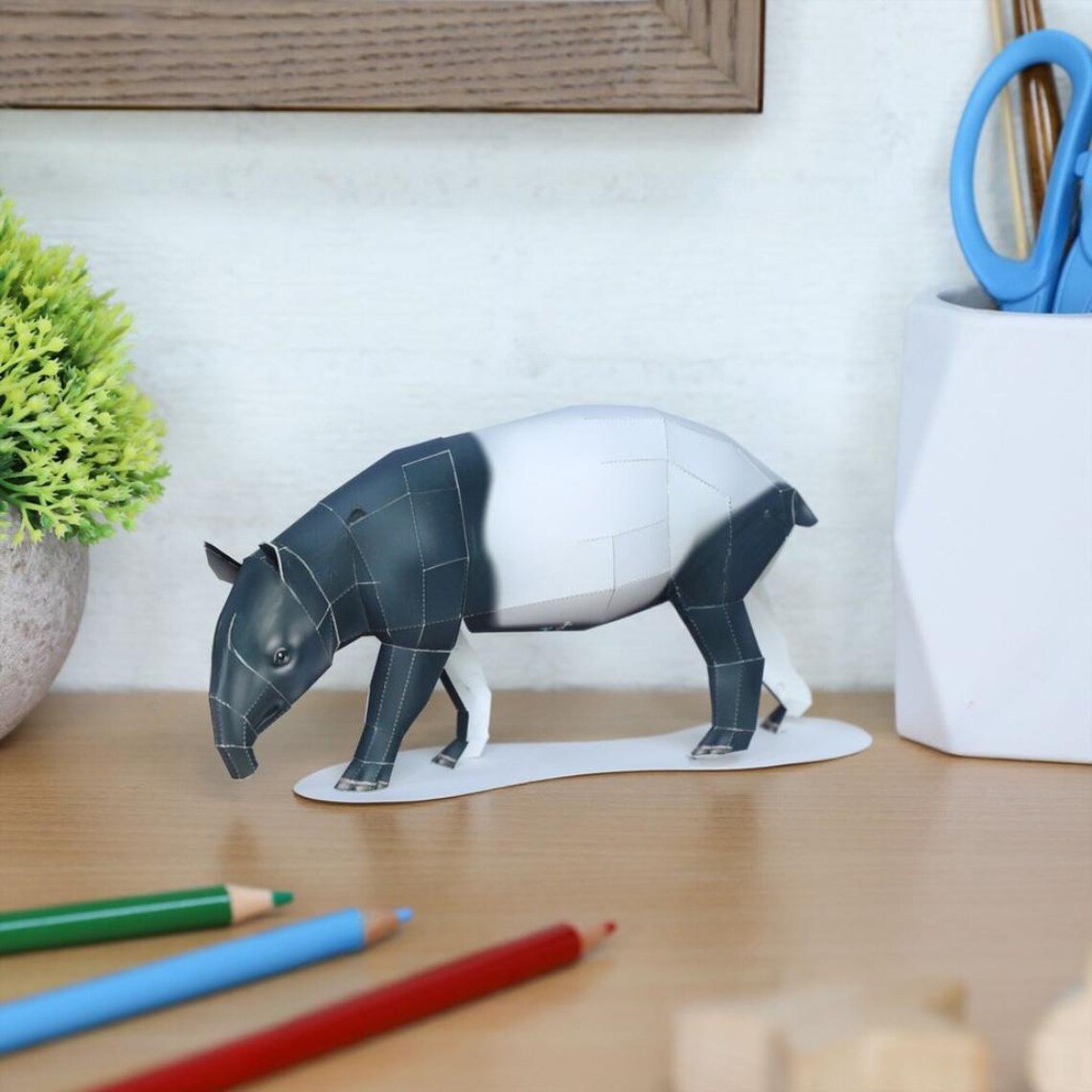 Malayan Tapir Papercraft, Paper Model, Papercraft Template Kit, Animal ...